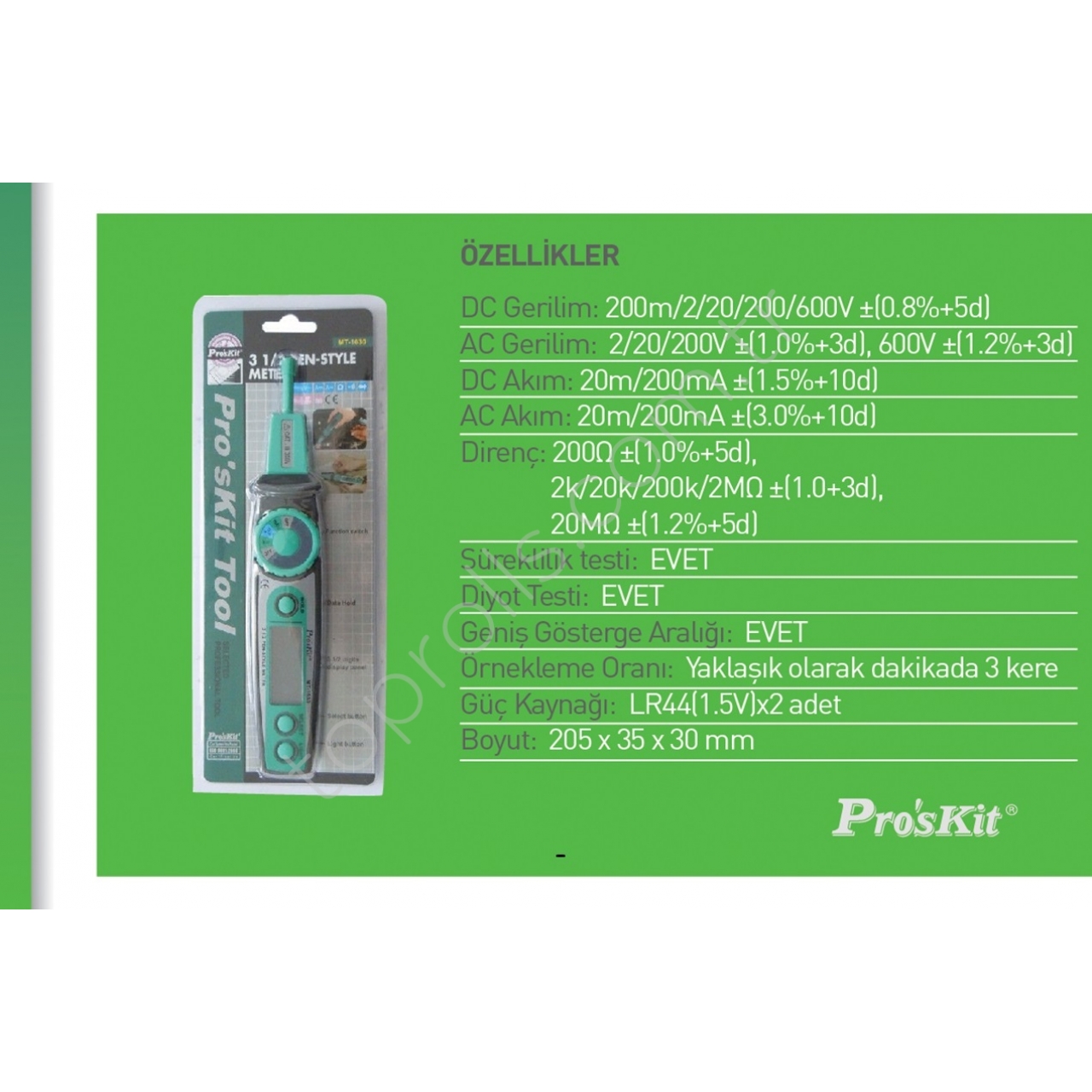 Proskit MT-1630 Proskit MT-1630 3 1/2 KALEM MULTİMETRE Fiyat ve ... Proskit MT-1630 Proskit MT-1630 3 1/2 KALEM MULTİMETRE Fiyat ve ...